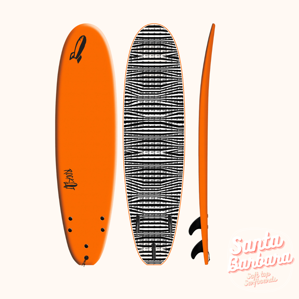 7'0 Rockit FunBoard - Intermediate Friendly Soft Top Surfboard - Santa ...